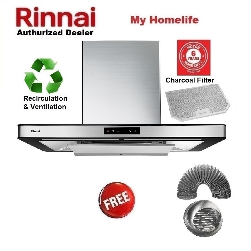 Rinnai RH-C91A-SSVR 90cm Kitchen Chimney Cooker Hood (NON RETURNABLE) | Shopee Malaysia