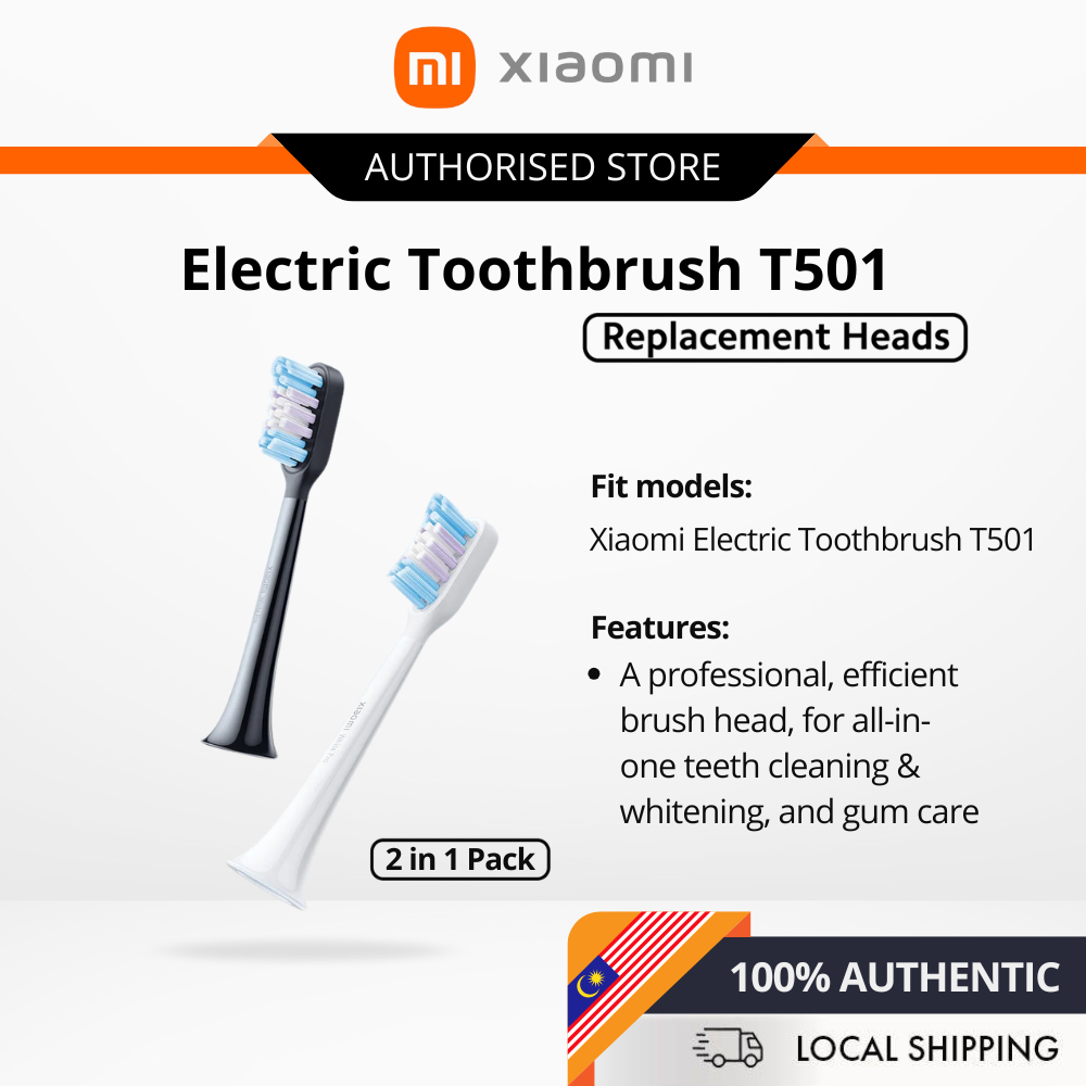 Xiaomi Electric Toothbrush T501 Replacement Heads (White Pro) |Xiaomi Kepala Gantian Berus Gigi ...