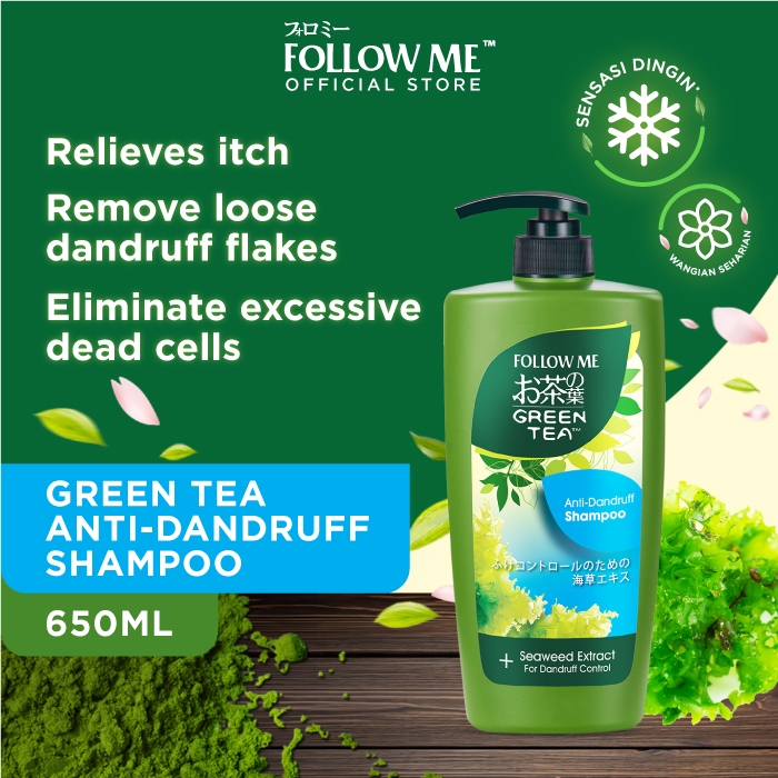 Follow Me Green Tea Shampoo 650ml (Anti-Dandruff) | Shopee Malaysia