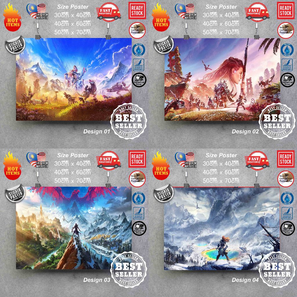 【READY STOCK】Horizon (video game series) Poster Wall Poster PS4 | PS5 ...