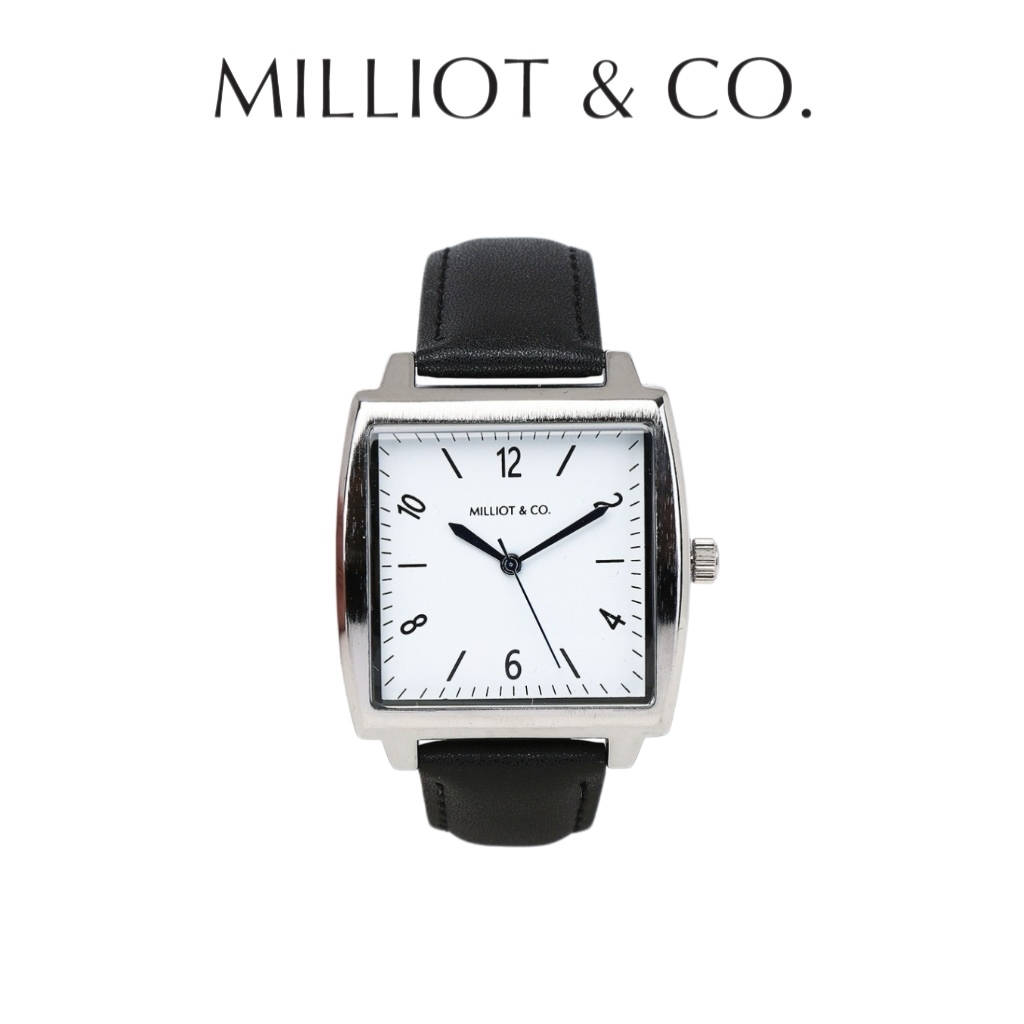 Milliot & Co Sean Silver Leather Watch | Shopee Malaysia