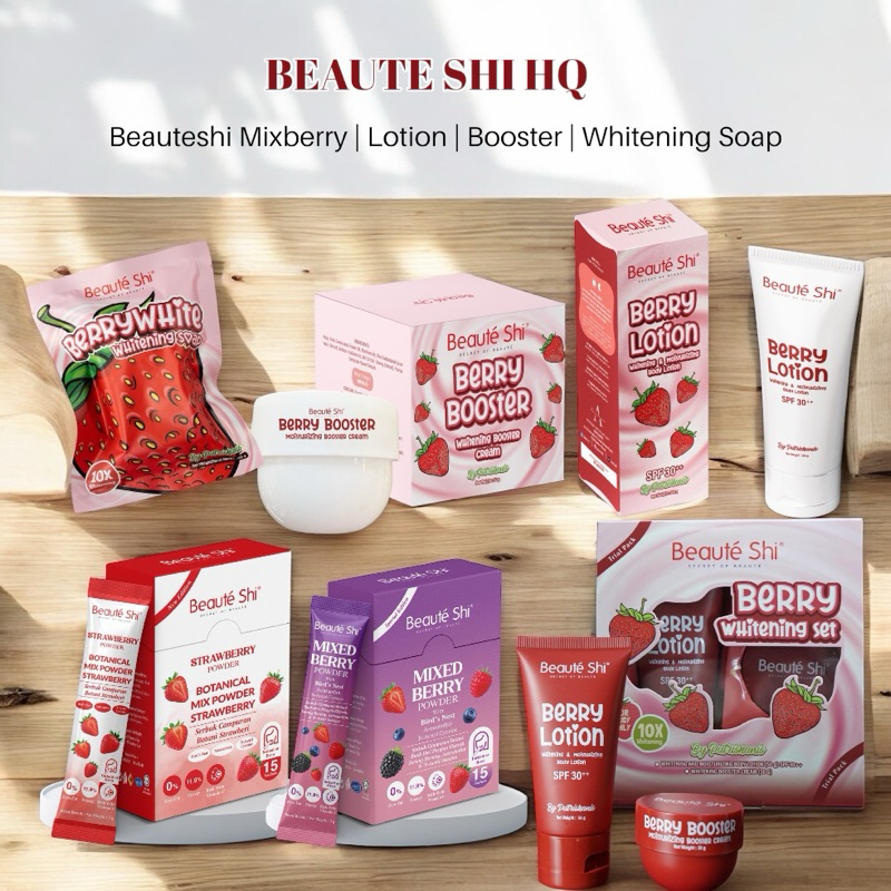 BEAUTE SHI BERRYWHITE HQ SET SOAP | LOTION | BOOSTER 💯 | Shopee Malaysia