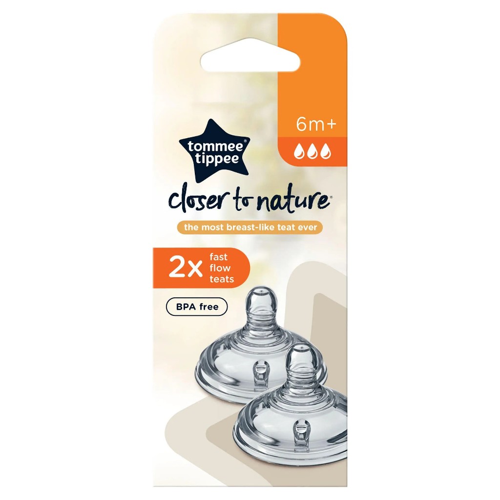 Tommee Tippee Closer To Nature Teats - Fast Flow | Shopee Malaysia