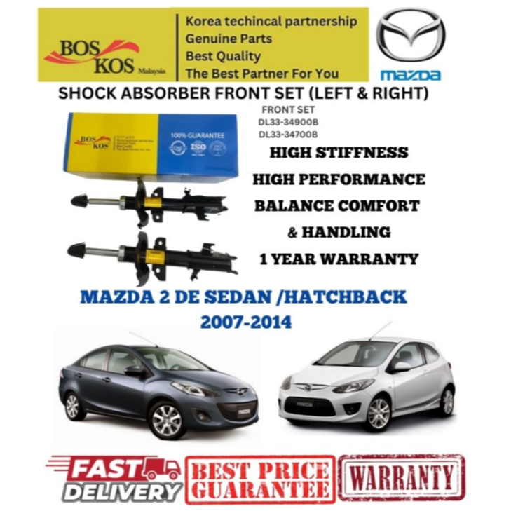 MAZDA 2 (DE) SEDAN / HATCHBACK 2007-2014; ABSORBER SET FRONT LEFT ...