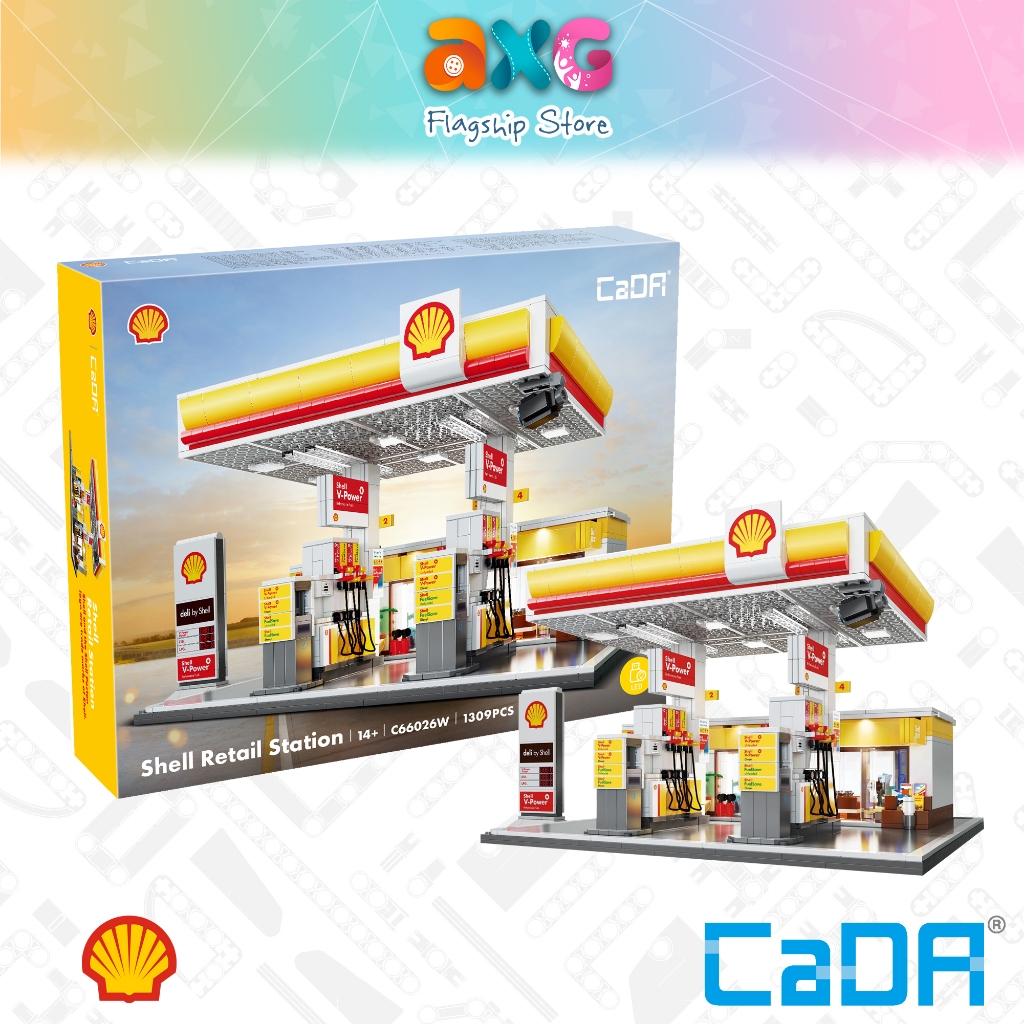 CaDA Shell Retail Station Brick Building Mechanical Master DIY Blocks ...