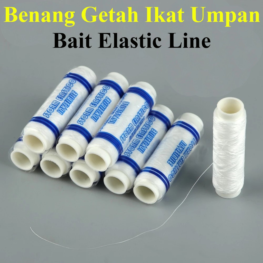 Tali Getah Ikat Umpan Fishing Bait Elastic String Thread 250m Pengikat ...