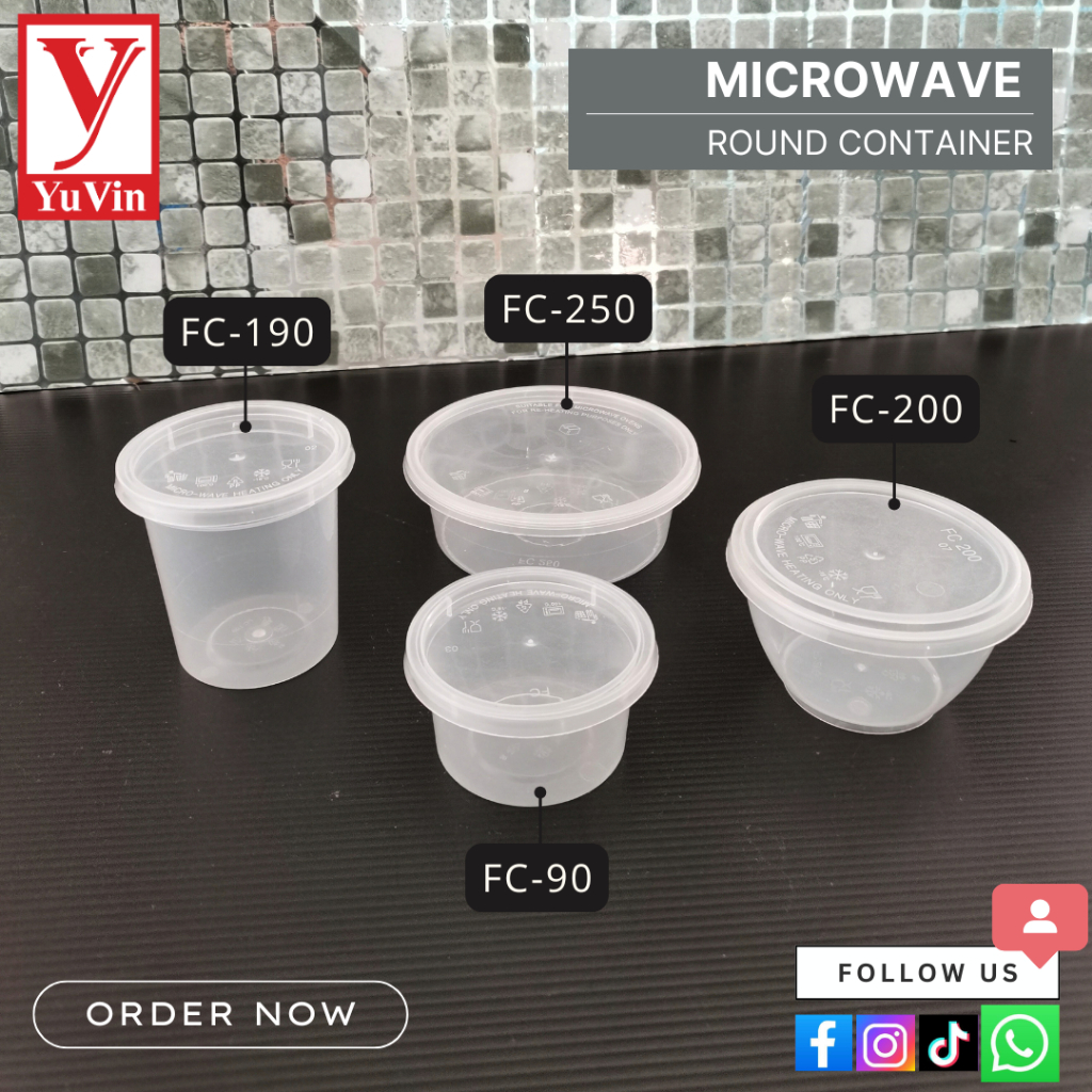 Microwave Round Food Container/FC90/FC190/FC200/FC250/Sauce Cup/Dadih ...
