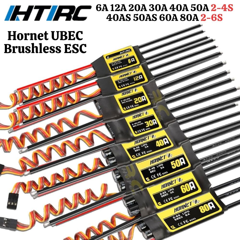ESC HTIRC Hornet 6A 12A 20A 30A 40A 40AS 50A 50AS 60A 80A SBEC ...