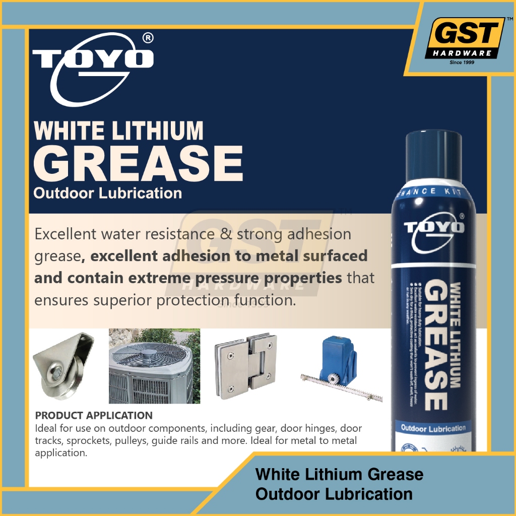 Toyo-G White Lithium Outdoor Lubrication White Lithium Grease Spray ...