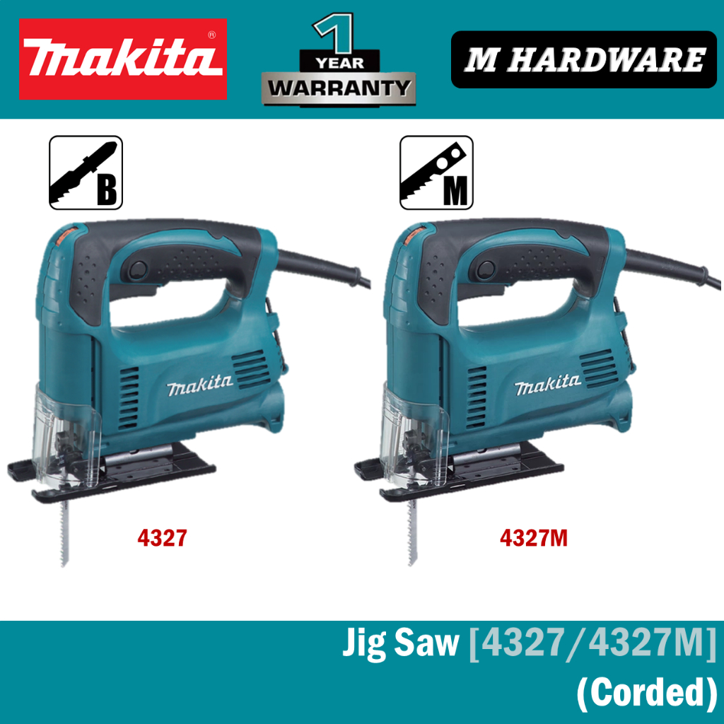 MAKITA Corded Jig Saw Jigsaw 4327 / 4327M [ 450W / 18MM (11/16 ...