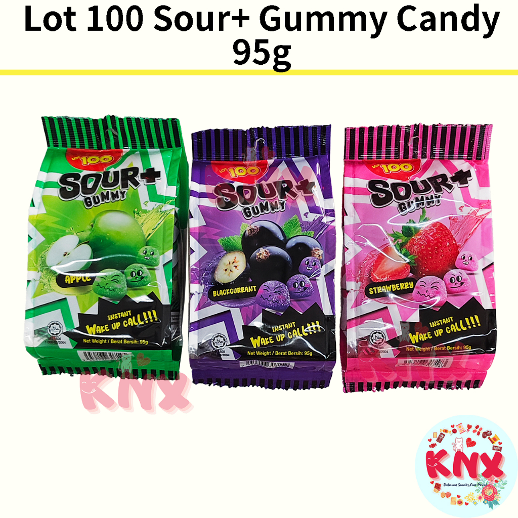 Lot 100 Sour+ Sour Gummy Candy 95g | Shopee Malaysia