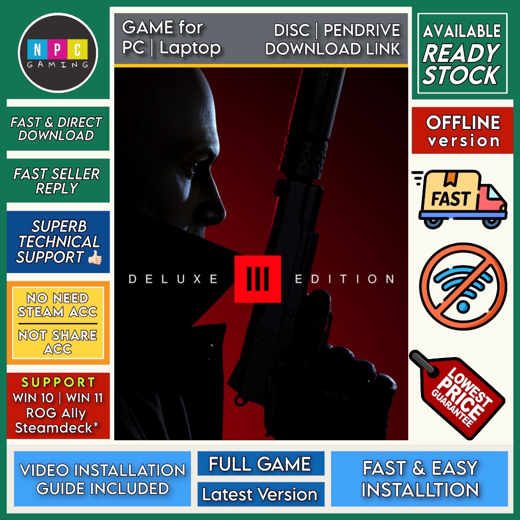 [PC Game] HITMAN 3 Deluxe Edition - Offline [Disc | Pendrive | Download ...