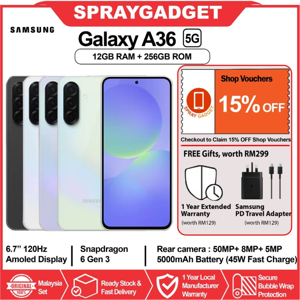 [PROMO] Samsung Galaxy A36 5G (12GB RAM + 256GB ROM) Awesome ...
