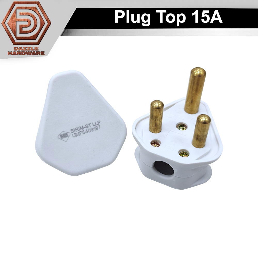 UMS 15A plug top kepala plug bulat 15A air cond plug top air ...