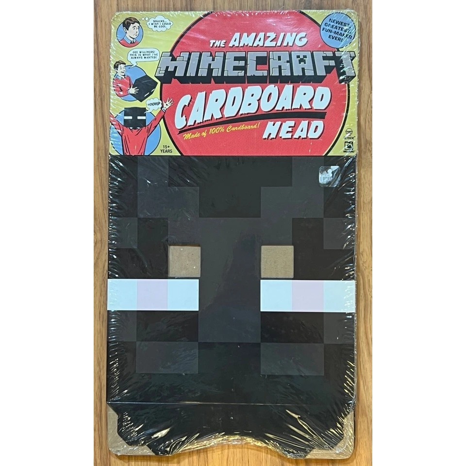 The Amazing Minecraft Cardboard Head Enderman Mojang Jinx New Cosplay ...