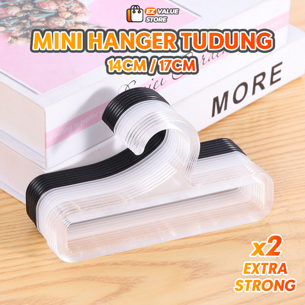 【𝗡𝗢𝗡 𝗦𝗟𝗜𝗣】14cm / 17cm EZ Mini Hanger Shawl Scarf Tie Belt Wardrobe ...