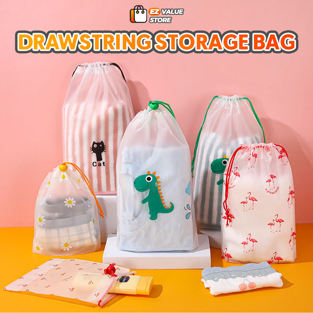 【𝗔𝗡𝗧𝗜-𝗙𝗢𝗨𝗟𝗜𝗡𝗚】EZ Drawstring Organizer Waterproof Cloth Clothes Storage ...