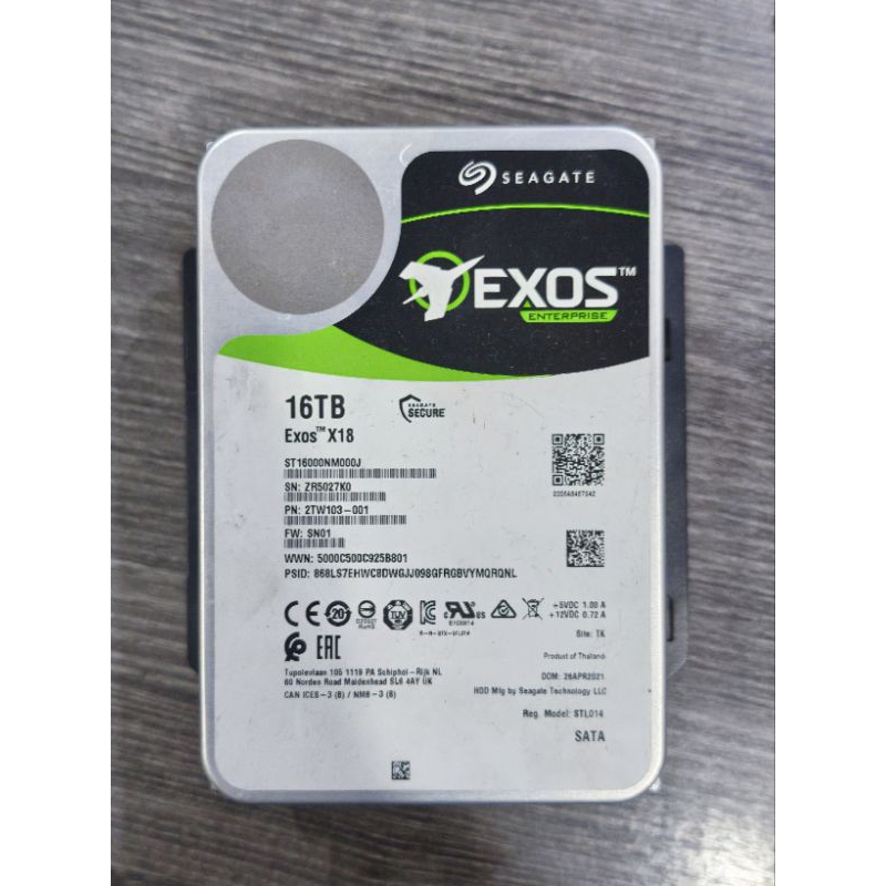 USED SEAGATE EXOS X18 16TB WESTERN DIGITAL WD DC HC550 HDD HARDDISK 3.5 ...