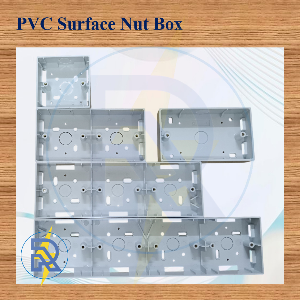 Rio Electrical Kotak Suis Soket PVC Elektrik / PVC Surface Nut Box ...