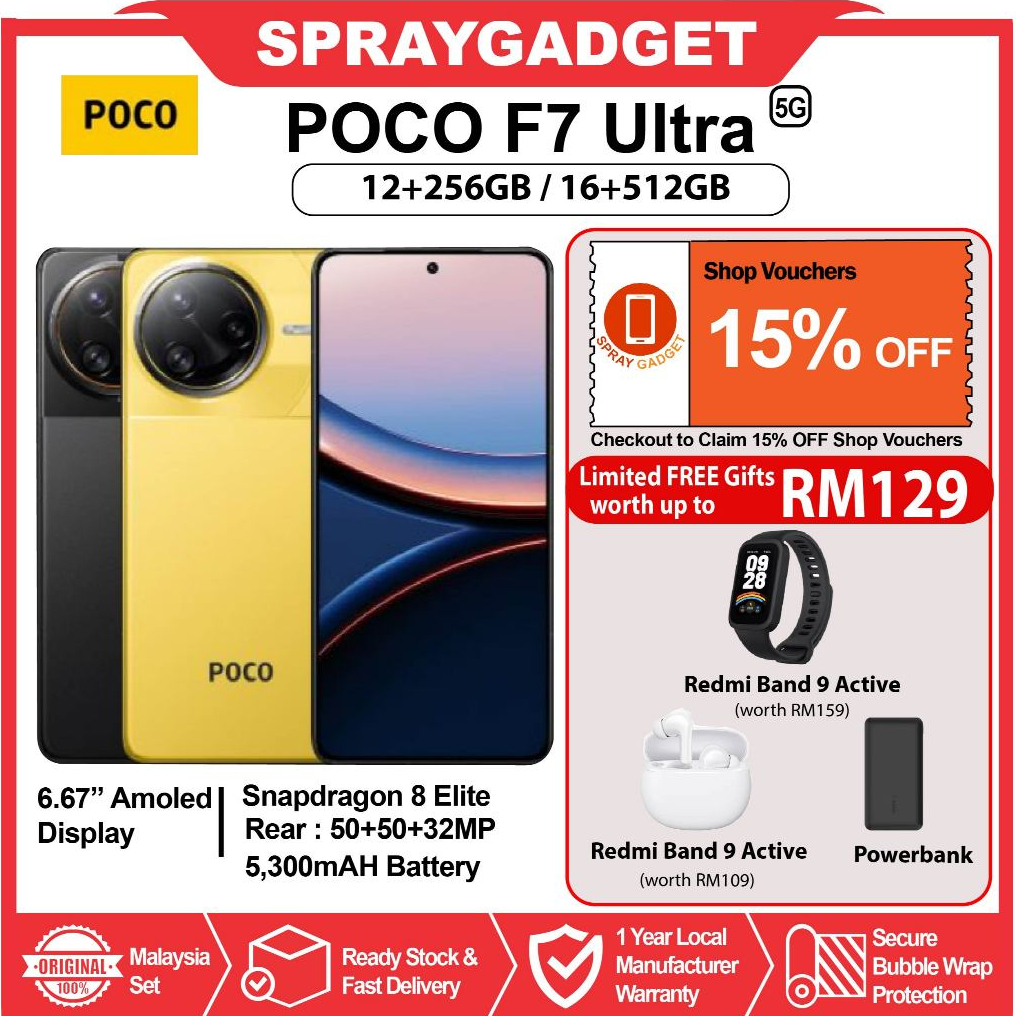 [PROMO] POCO F7 Ultra 5G (12+256GB/16+512GB) 120W+5300mAh battery l SD ...
