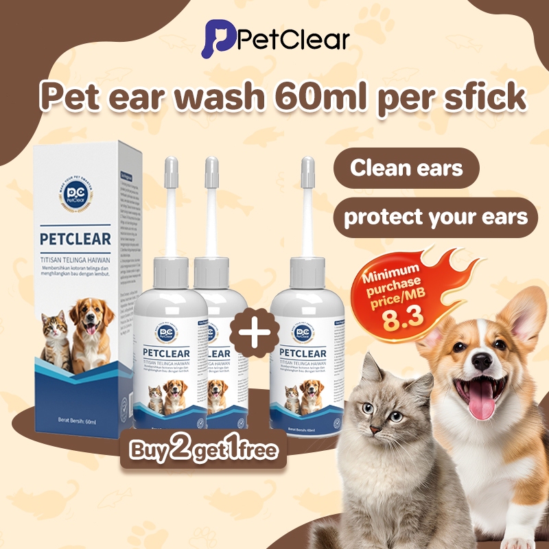 【Buy 2 Get 1 Free】PetClear Petclear Pet Ear Drop Ear Cleaning For Cats ...