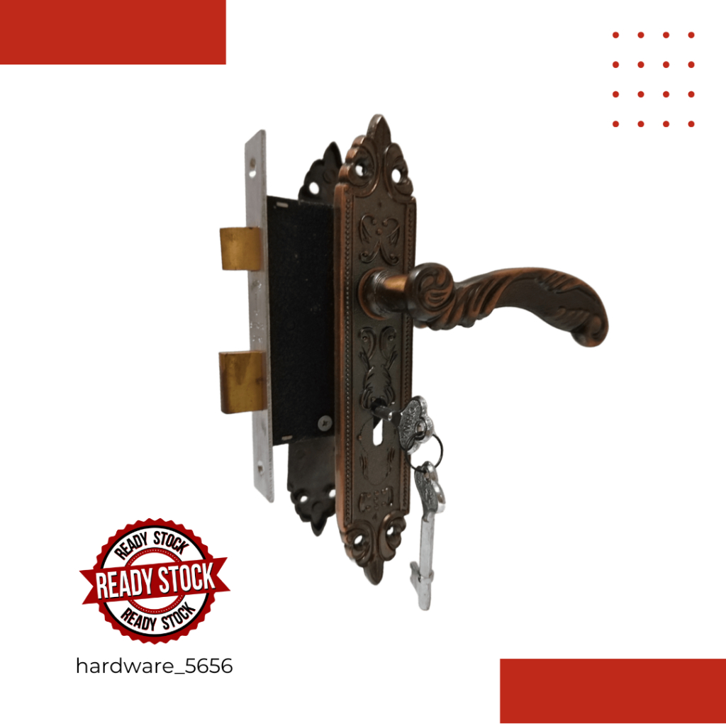 【Lelong 清仓商品】High Quality Lock HDB Iron Main Gate Entrance Door Handle ...