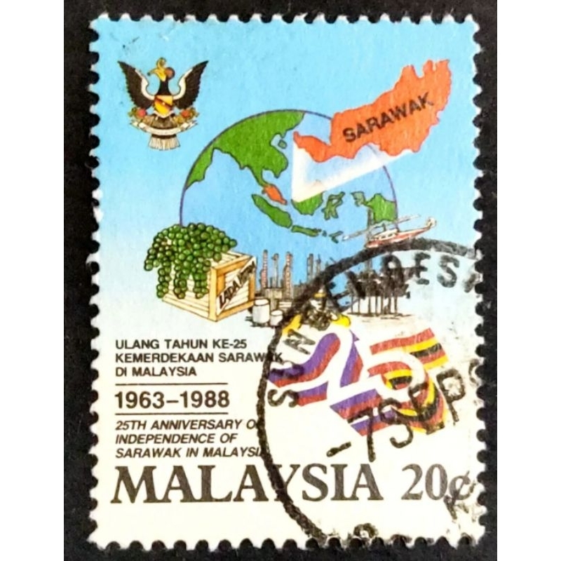 Malaysia 1988 25th Anniversary Independence Of Sabah & Sarawak 20c ...