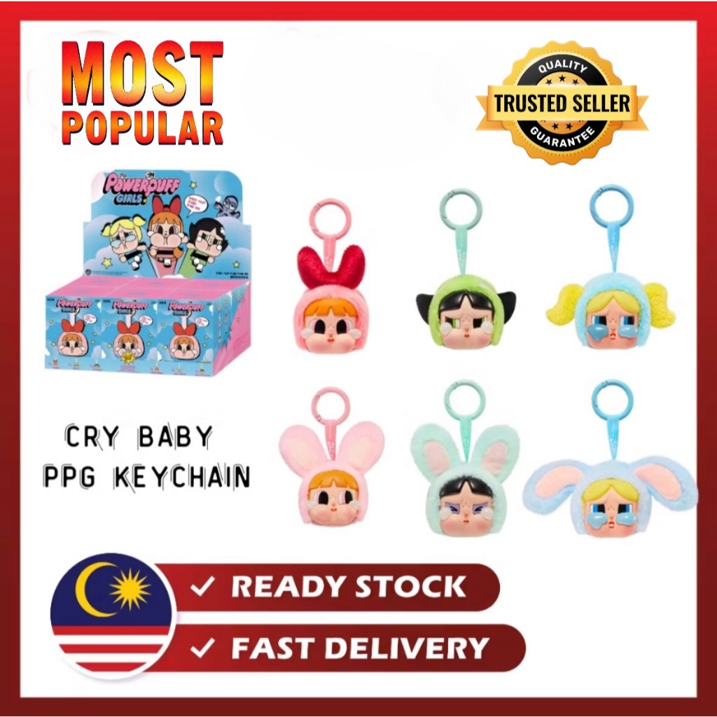 Crybaby PPG Vinyl Face Blind Box keychains viral 1:1 OEM Collectible ...