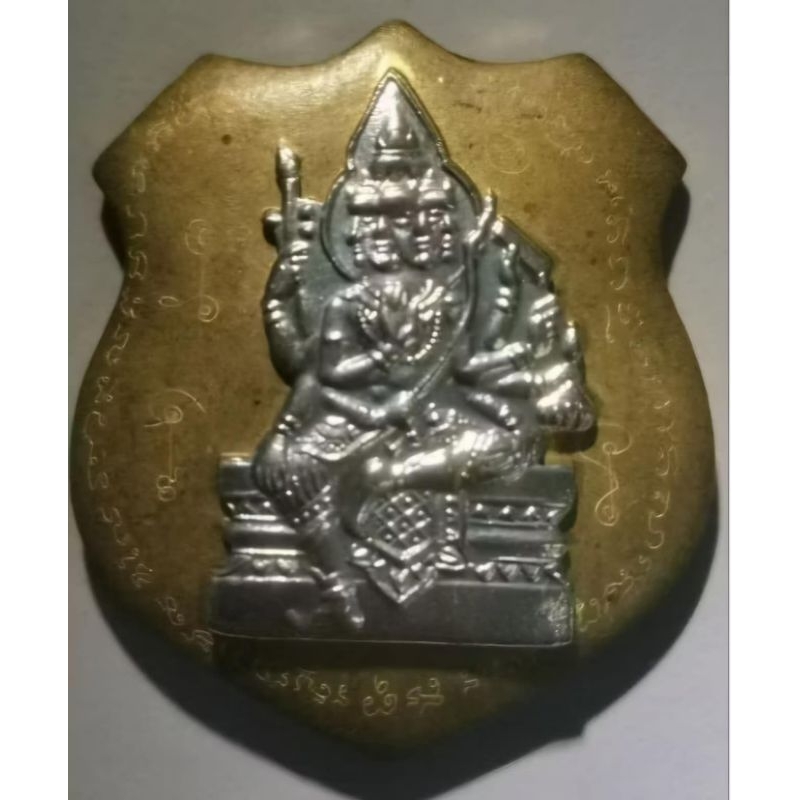 {泰国圣物}全泰第一四面神 Wat Sakae 龙婆史(LP See) 2519 四面神 (Phra Phrom)(师父前后亲手写满经文 ...