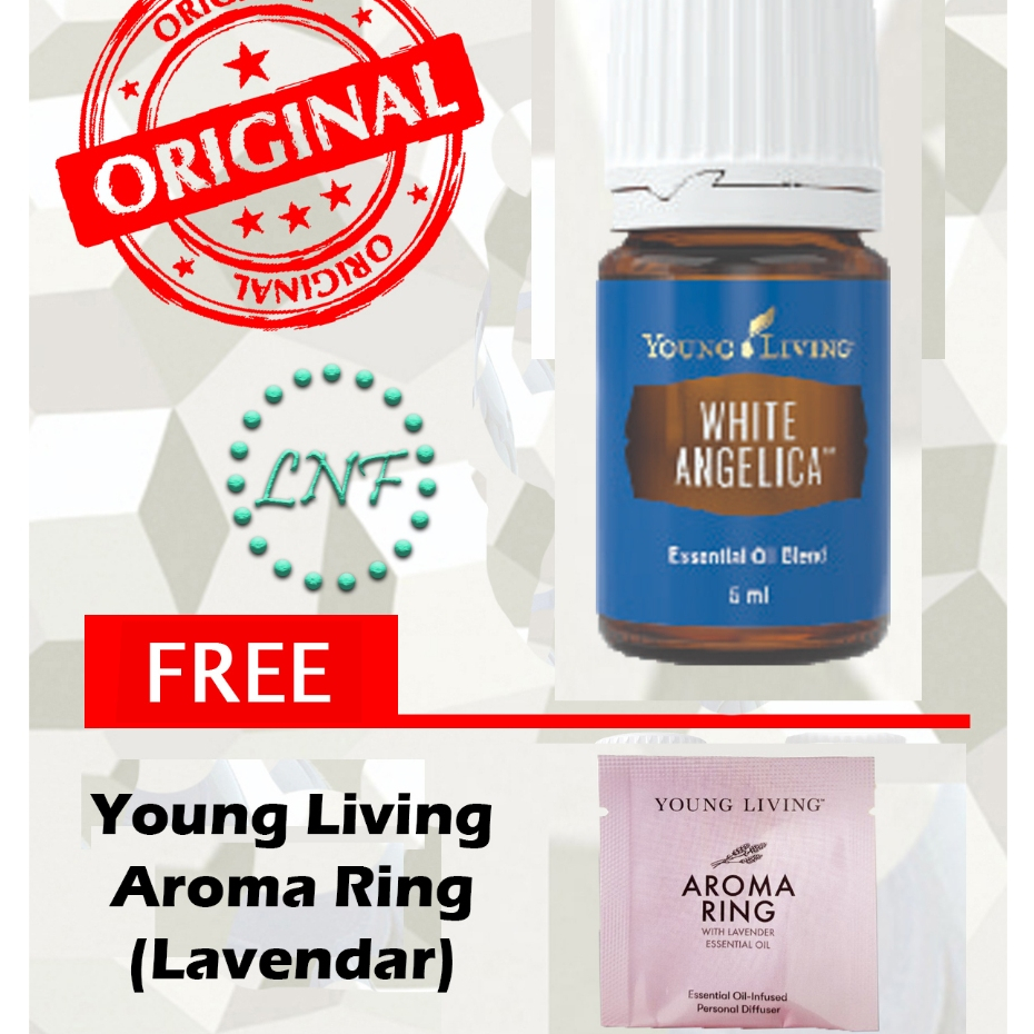 YL Young Living White Angelica Essential Oil (5ml) + Free Aroma Ring ...