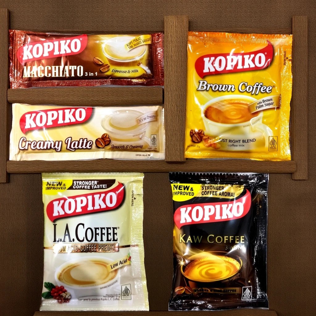 Kopiko Assorted Instant Coffee – 5 Flavors (Macchiato, Creamy Latte ...