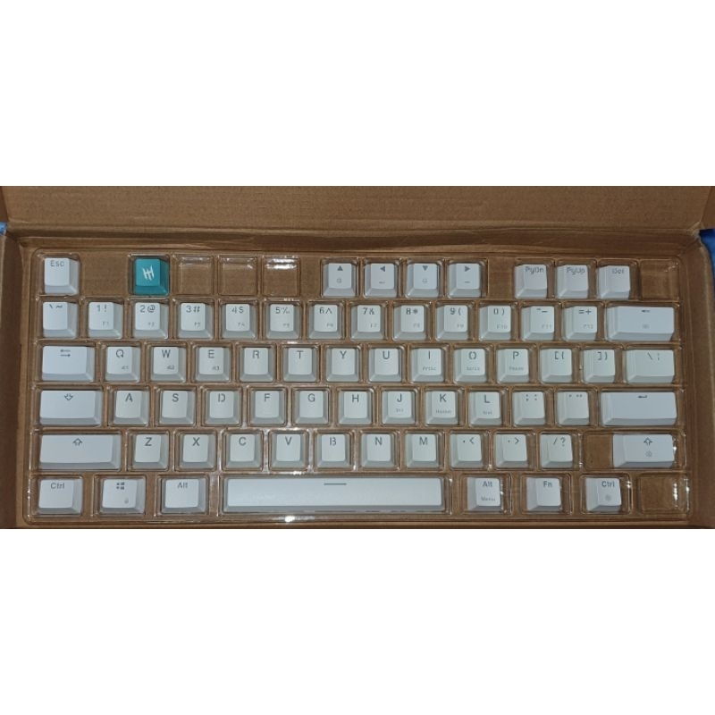 [PRE-LOVED] White Shine Through Keycaps 69 Keys OEM Profile 65% ...