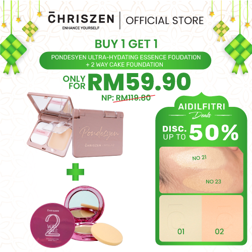 (COD)[BUY 1 FREE 1 CHRISZEN TWO WAY CAKE) Pondesyen Ultra-Hydrating ...