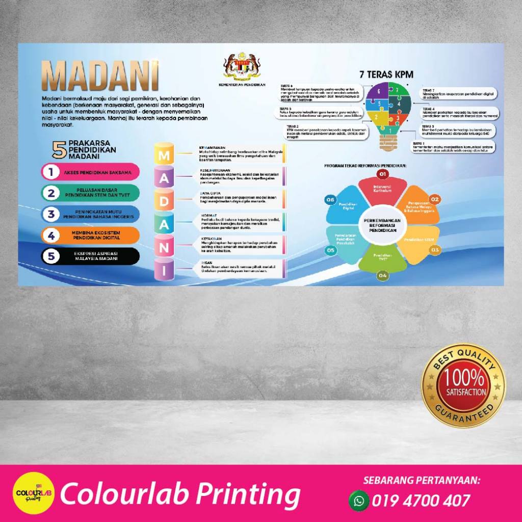 Banner sudut Madani di sekolah b (TERKINI) | Shopee Malaysia