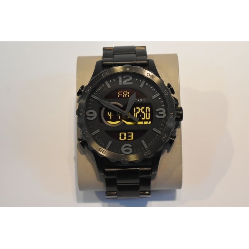 FOSSIL Nate Black Dial Men's Analog Digital Watch (Original) | Shopee ...