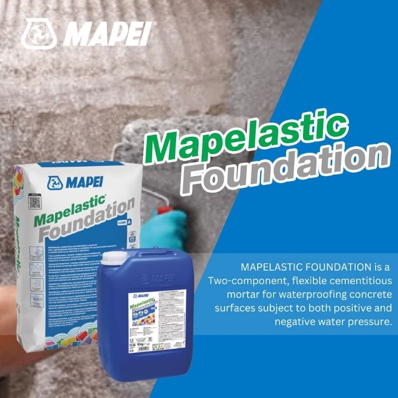 MAPELASTIC FOUNDATION (32KG SET) Flexible cementitious mortar for ...
