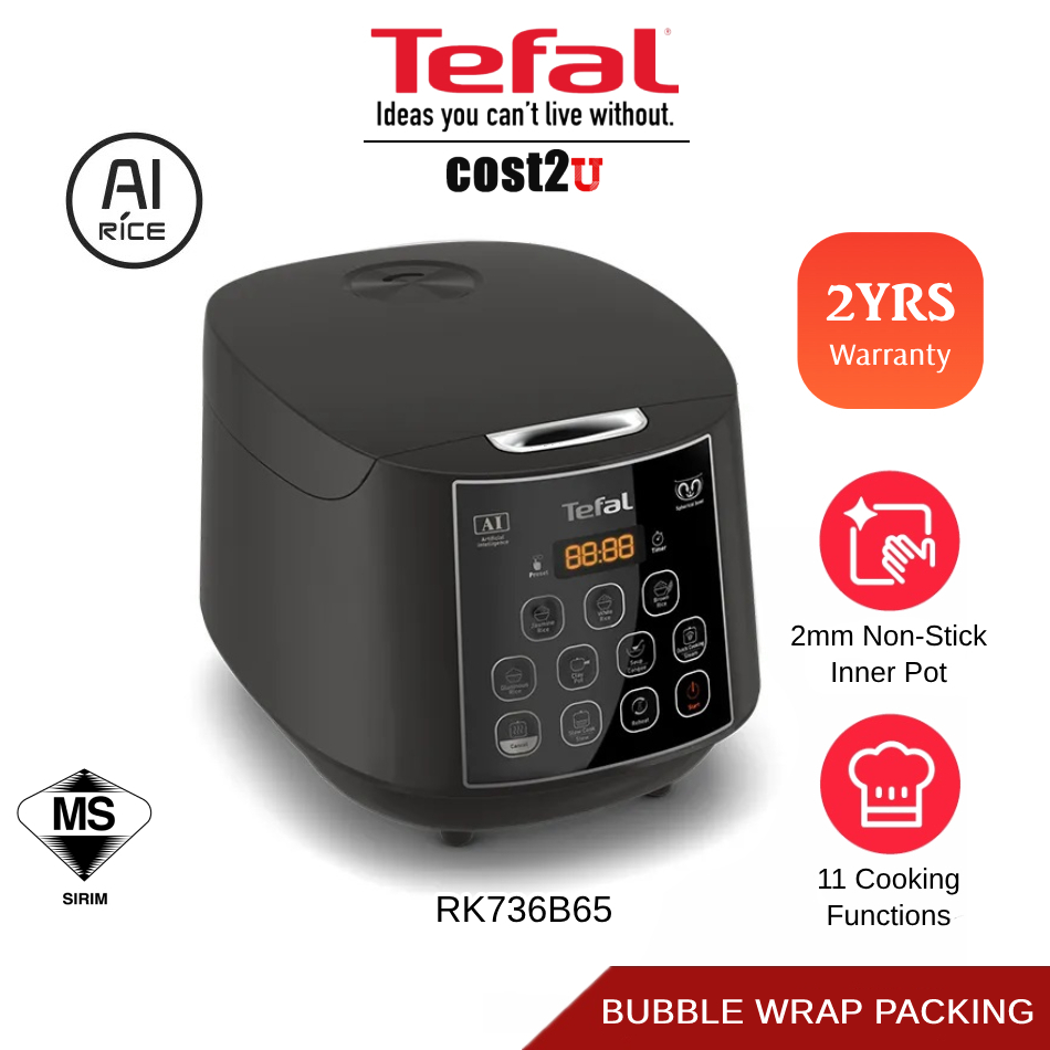 Tefal 1.8L RK7321 Easy Fuzzy Logic Rice Cooker | RK732167 12h Keep Warm ...