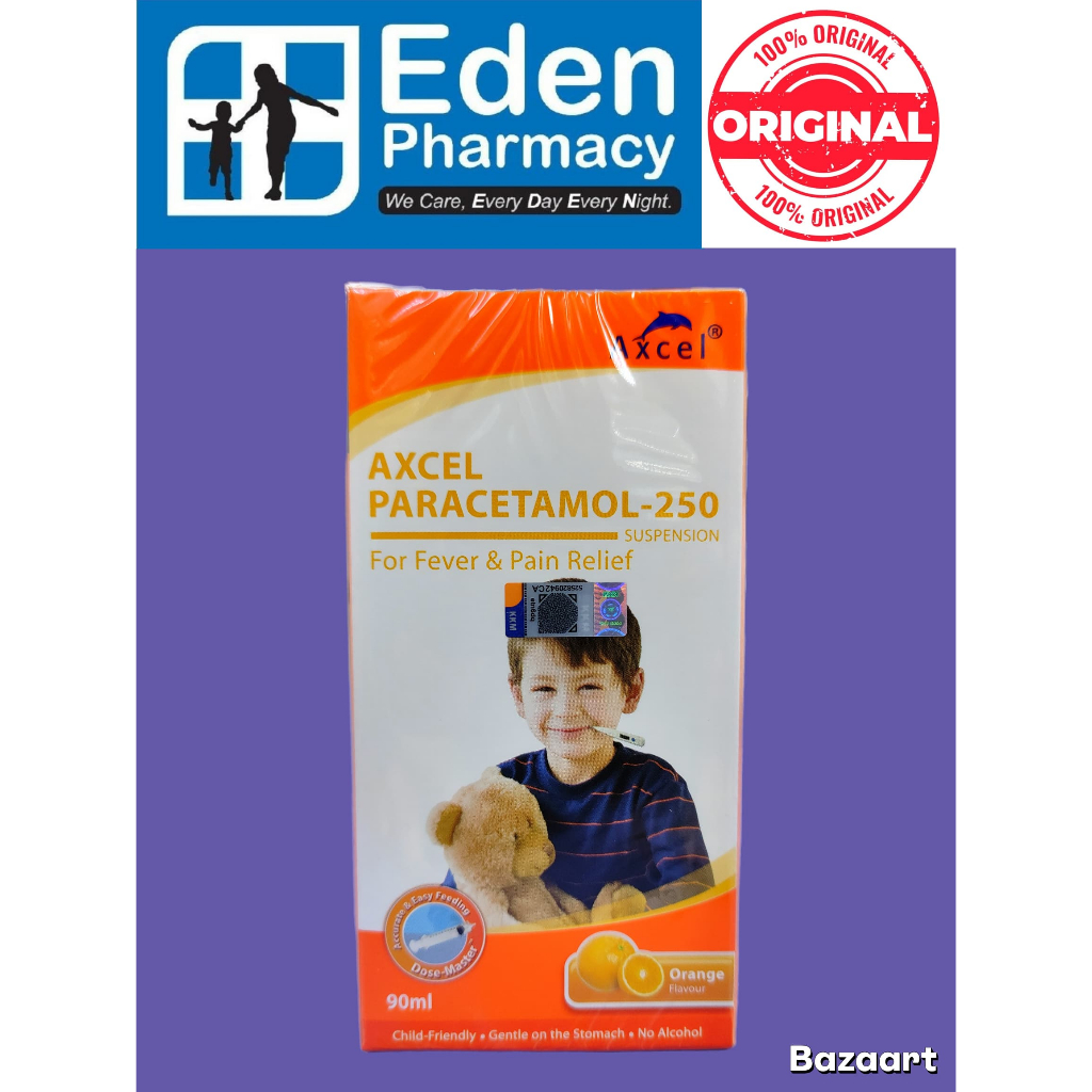 Axcel Paracetamol-250 ( 90ml ) Suspension For Fever & Pain Relief ...