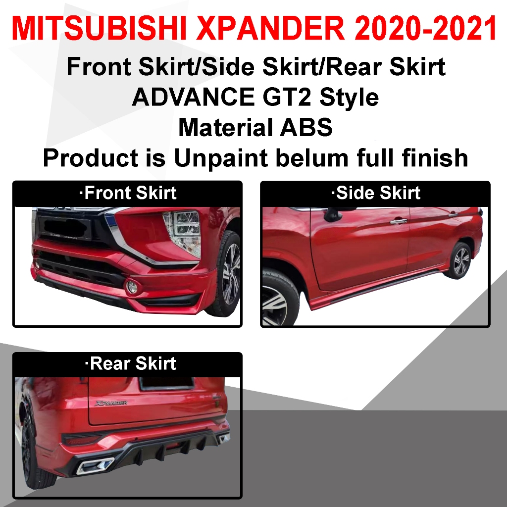MITSUBISHI XPANDER 2020-2021 ADVANCE GT2 STYLE FULLSET BODYKIT (FRONT ...