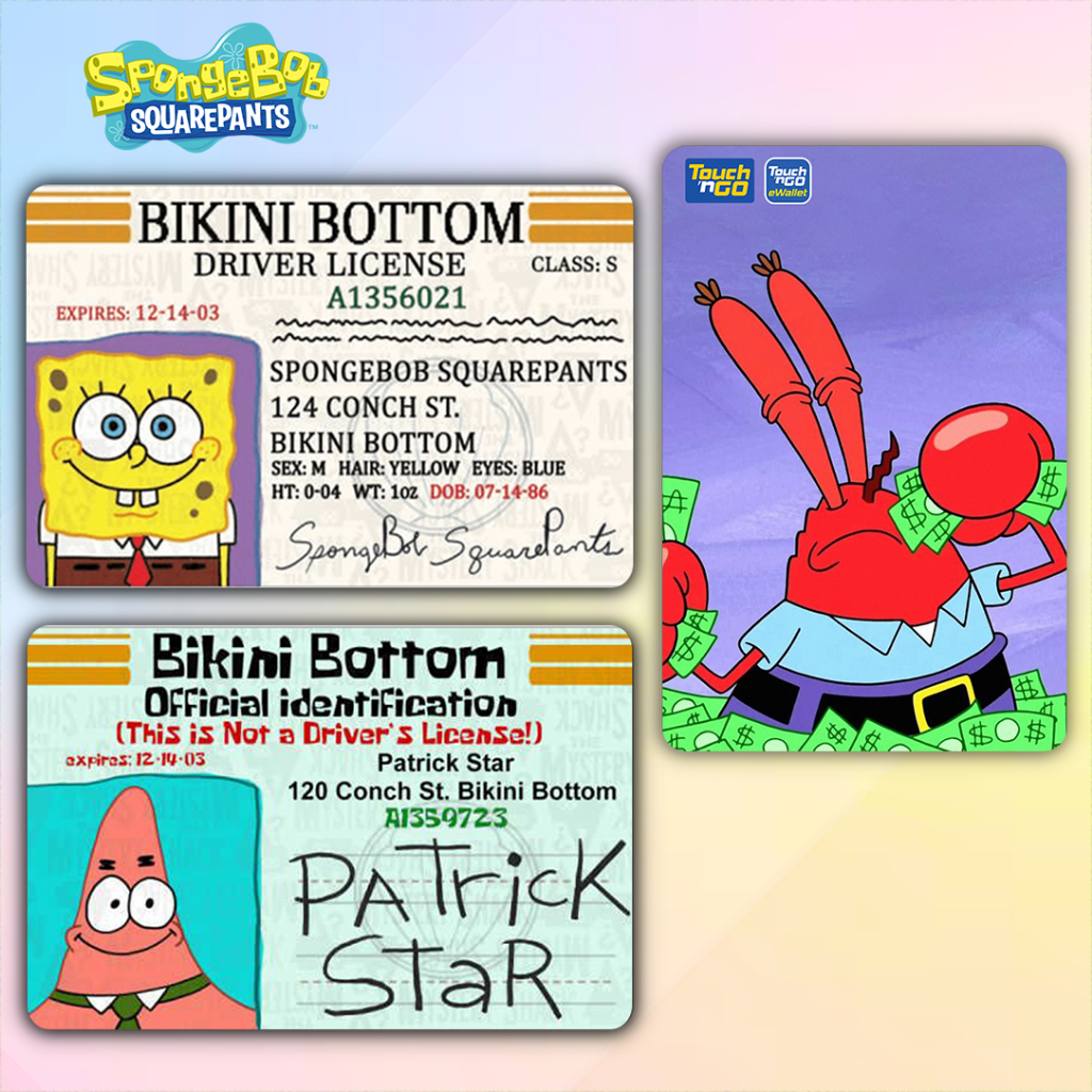 Sticker Spongebob - Tng / Touch n Go Card Sticker - High Quality - ATM ...