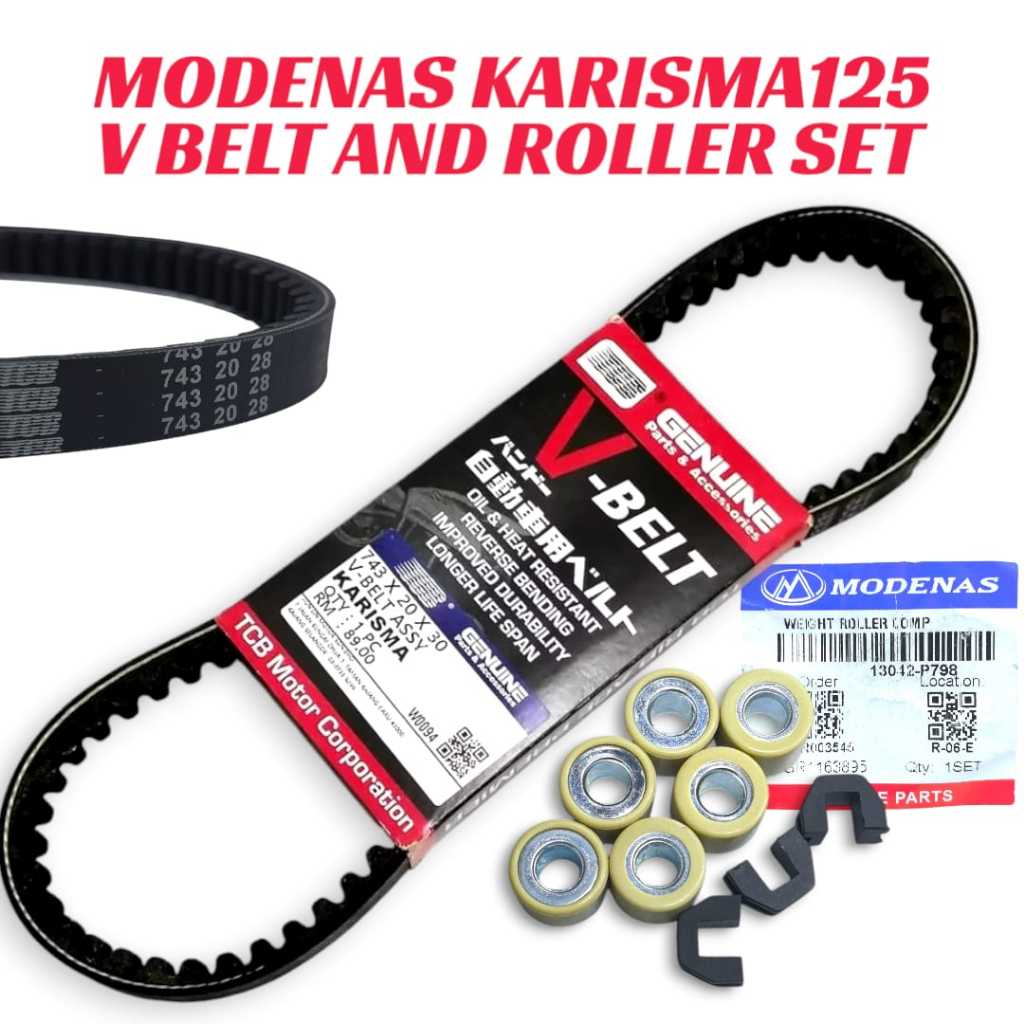 Modenas KARISMA KARISMA 125 V Belt And Drive Roller Set Timing Belt V ...