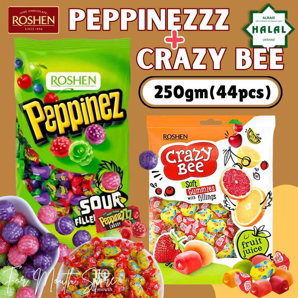 Roshen Peppinezz Sour Candy Gula Gula Viral Gula Gula Masam Coklat ...