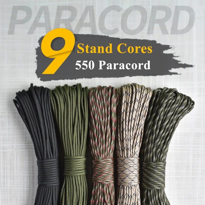 Paracord Rope 31M 100M USA 550 Military Standard 9 Strand Core 4mm ...