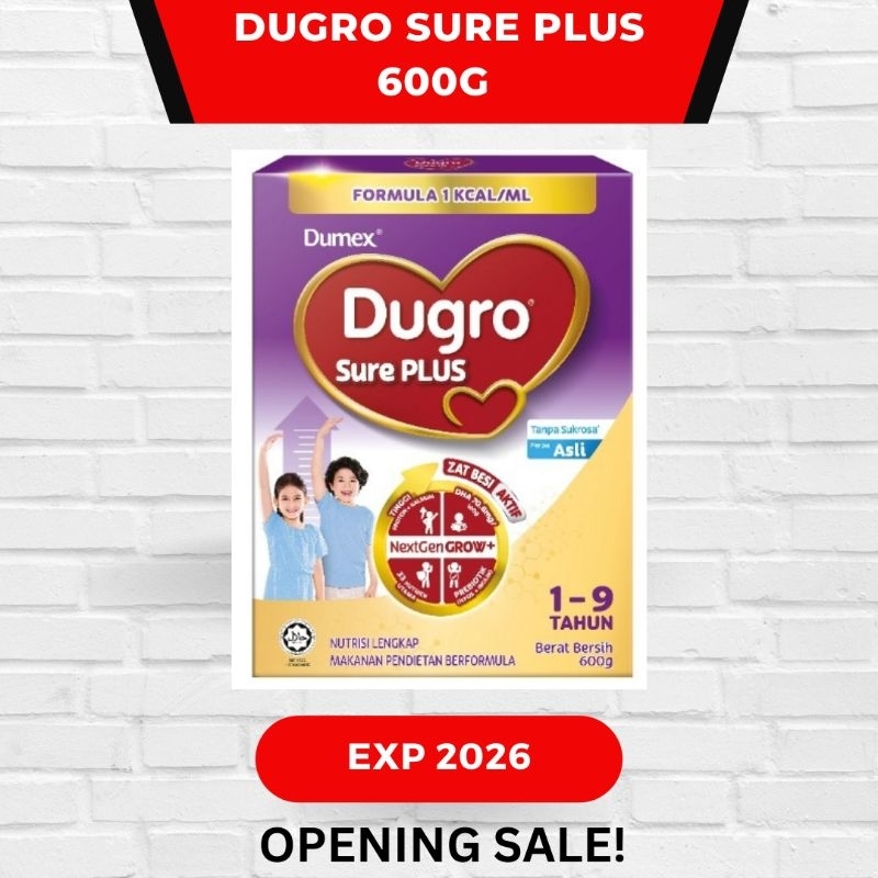 EXP 2026 Dumex DUGRO Sure Plus 600g (1-9years) | Shopee Malaysia