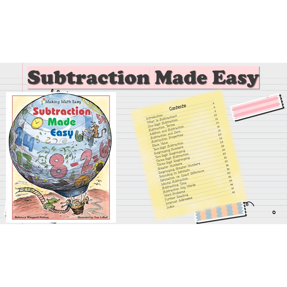 [PRE527] 50 pages Subtraction Made Easy Worksheet for Pre-school PDF ...
