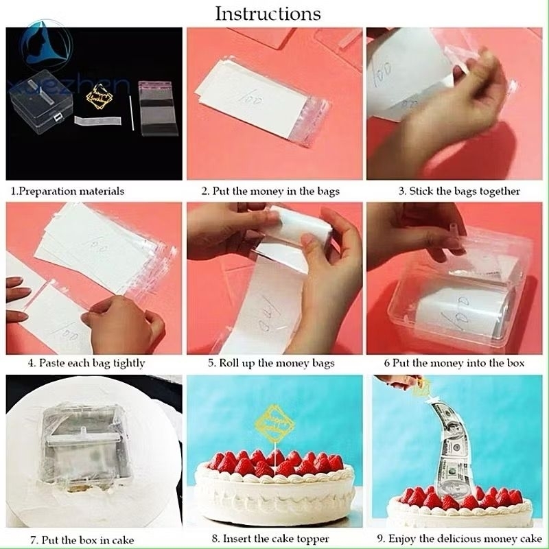 Ready stock Money box for cake happy birthday cake same with Tik tok ...