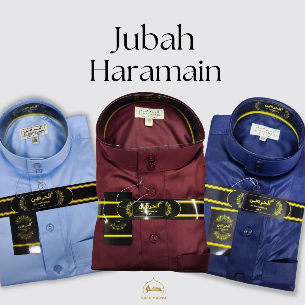 Jubah AL Haramain Original Vietnam Kain Licin Burgundy, Dark Blue, Baby ...