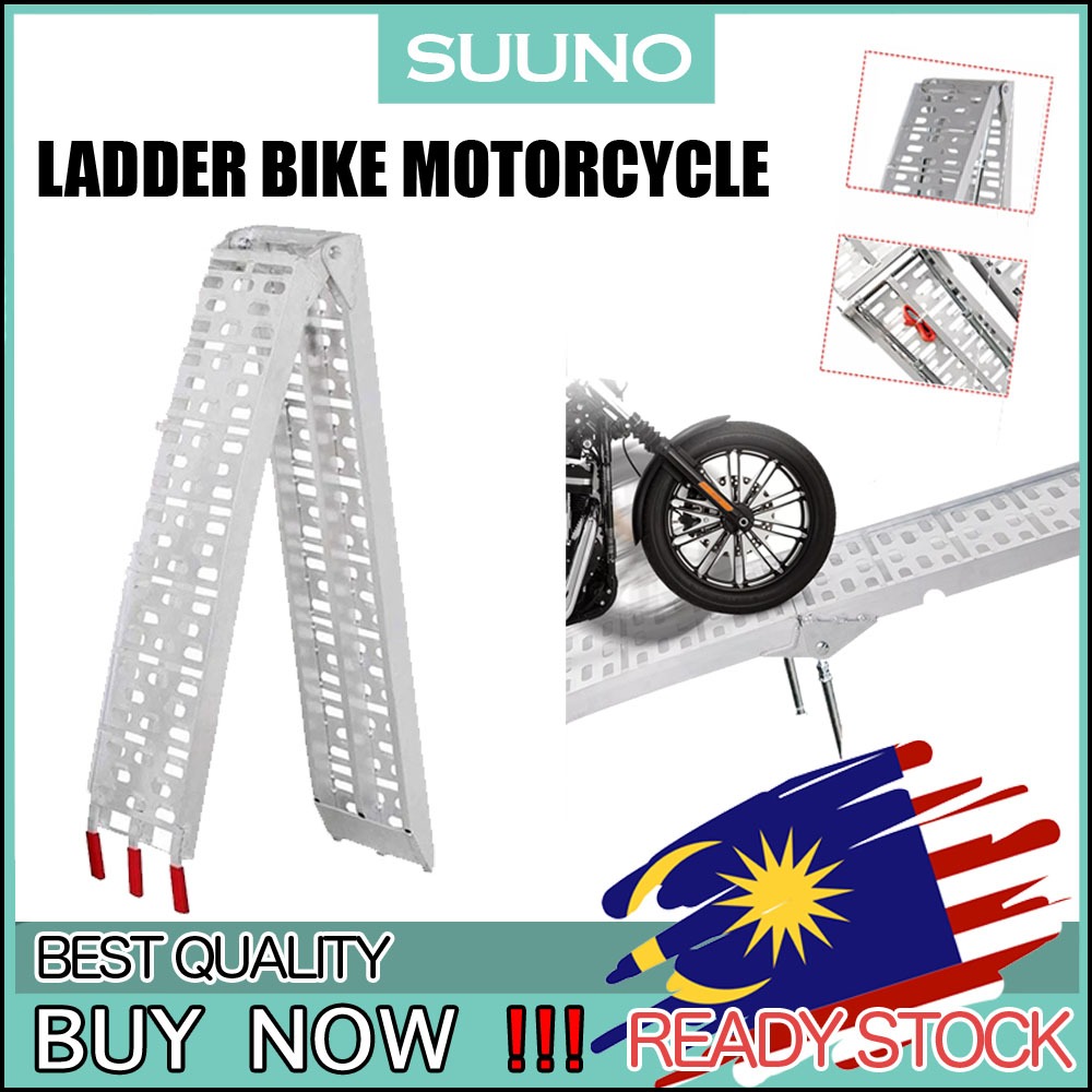 MOTORCYCLE BIKE STAGE FOLDING LADDER RAMP HEAVY-DUTY MOTOCYCLE BIKE ...