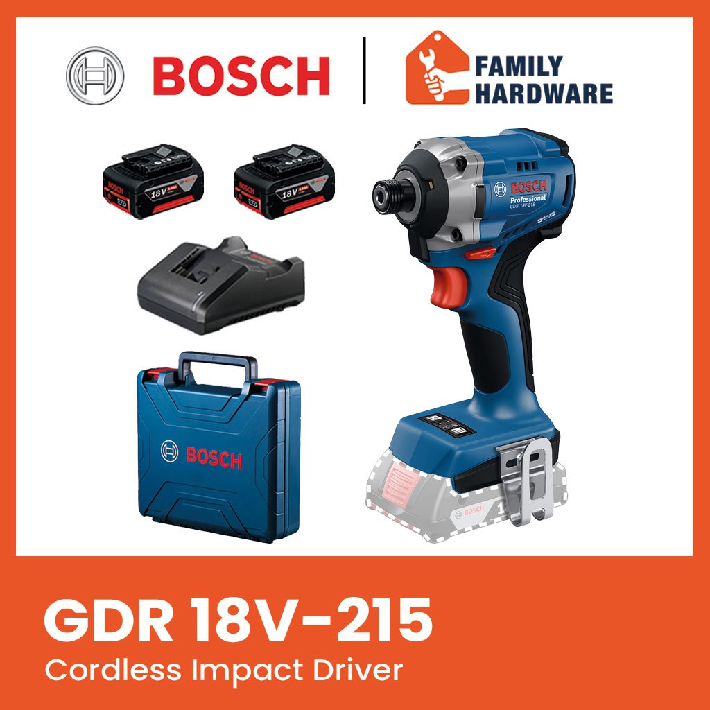 BOSCH GDR 18V-215 18V Cordless Impact Driver Screwdriver Drill Battery ...