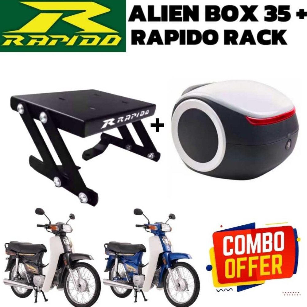 BOX ALIEN / BOX SIPUT 35L + MONORACK HONDA EX5 DREAM COMBO SET BOX ...